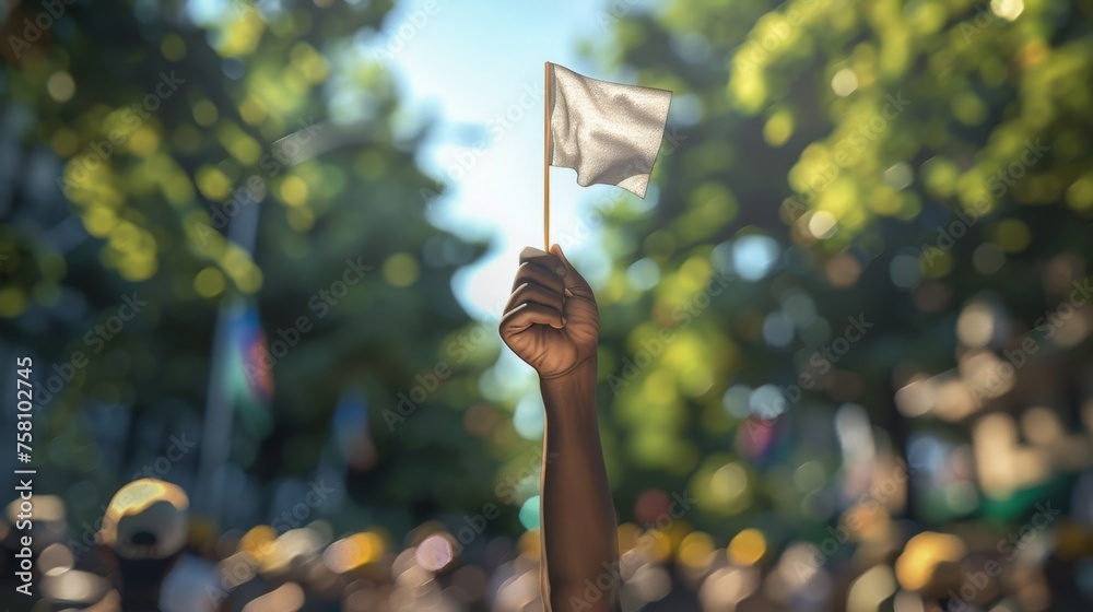 Symbol of Peace and Surrender: The Power of a White Flag at a Protest ...