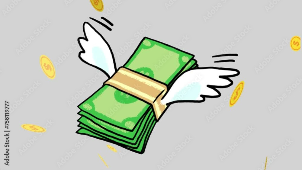 Falling Doller coin and flying money Dollar gold coins falling - 3d ...