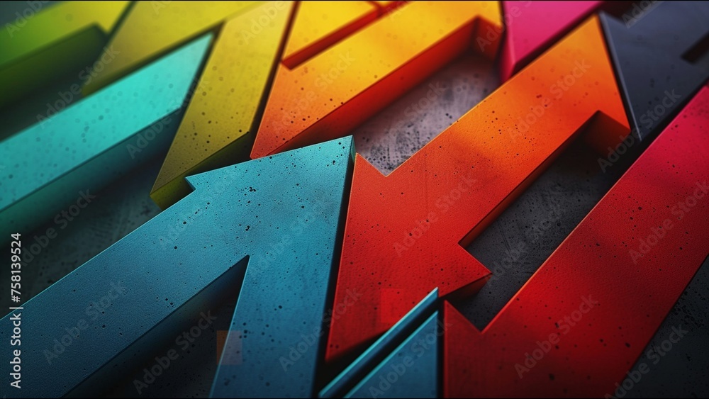 Arrow Chart Cyber Information Nodes Electronic Info Arrows Stock Photo ...