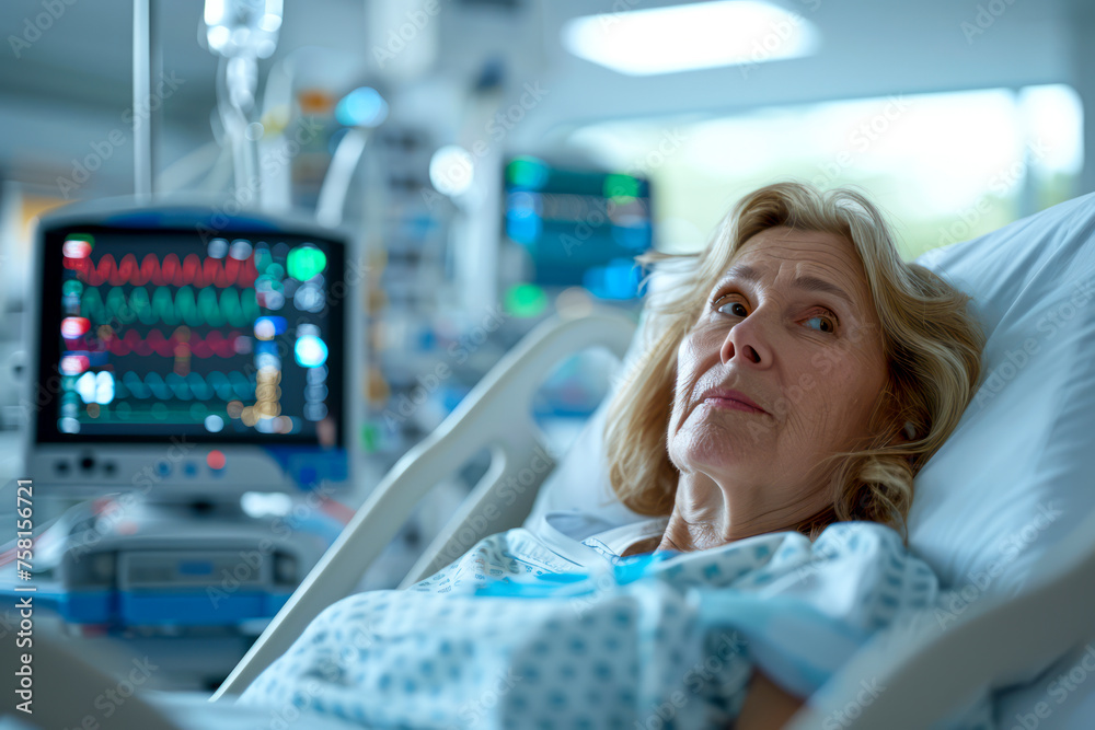 Middle-aged woman on life support: A visual journey through the ...