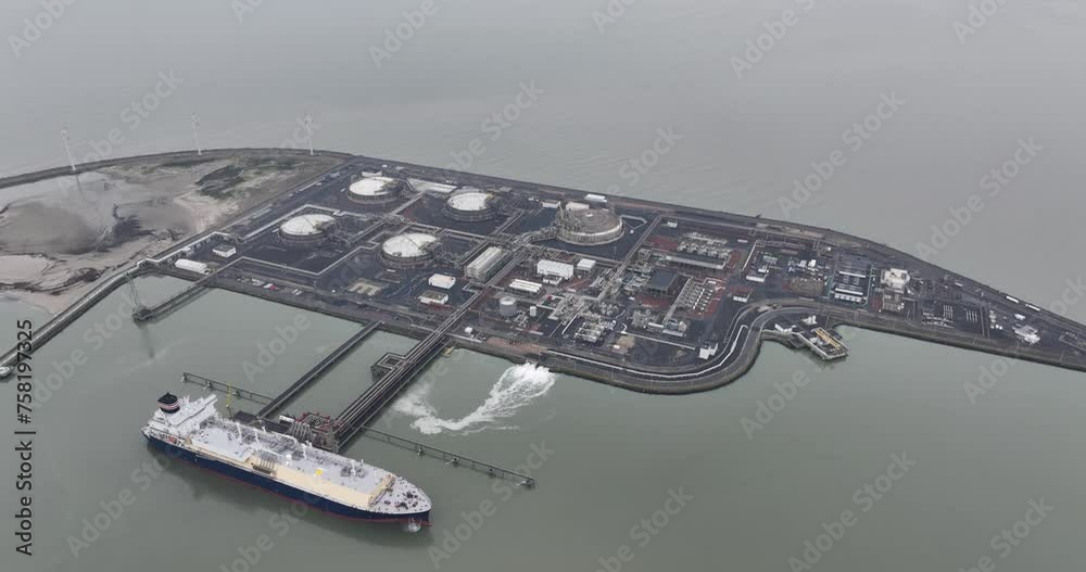 LNG regasification terminal, the outer port, a discharging and storage ...