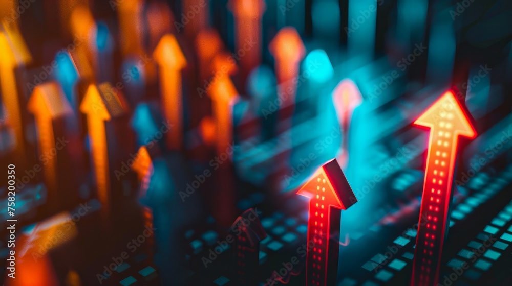 A bunch of arrows are shown in different colors, with one of them being ...