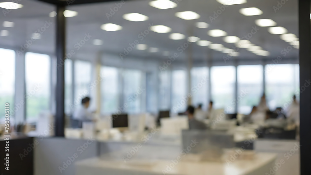 blurred office background with windows, office background for use any ...