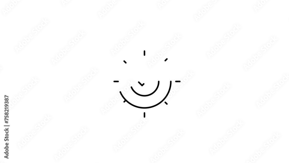 Strategic Steps Action Plan Icon line 4k animation with Banner Concept ...