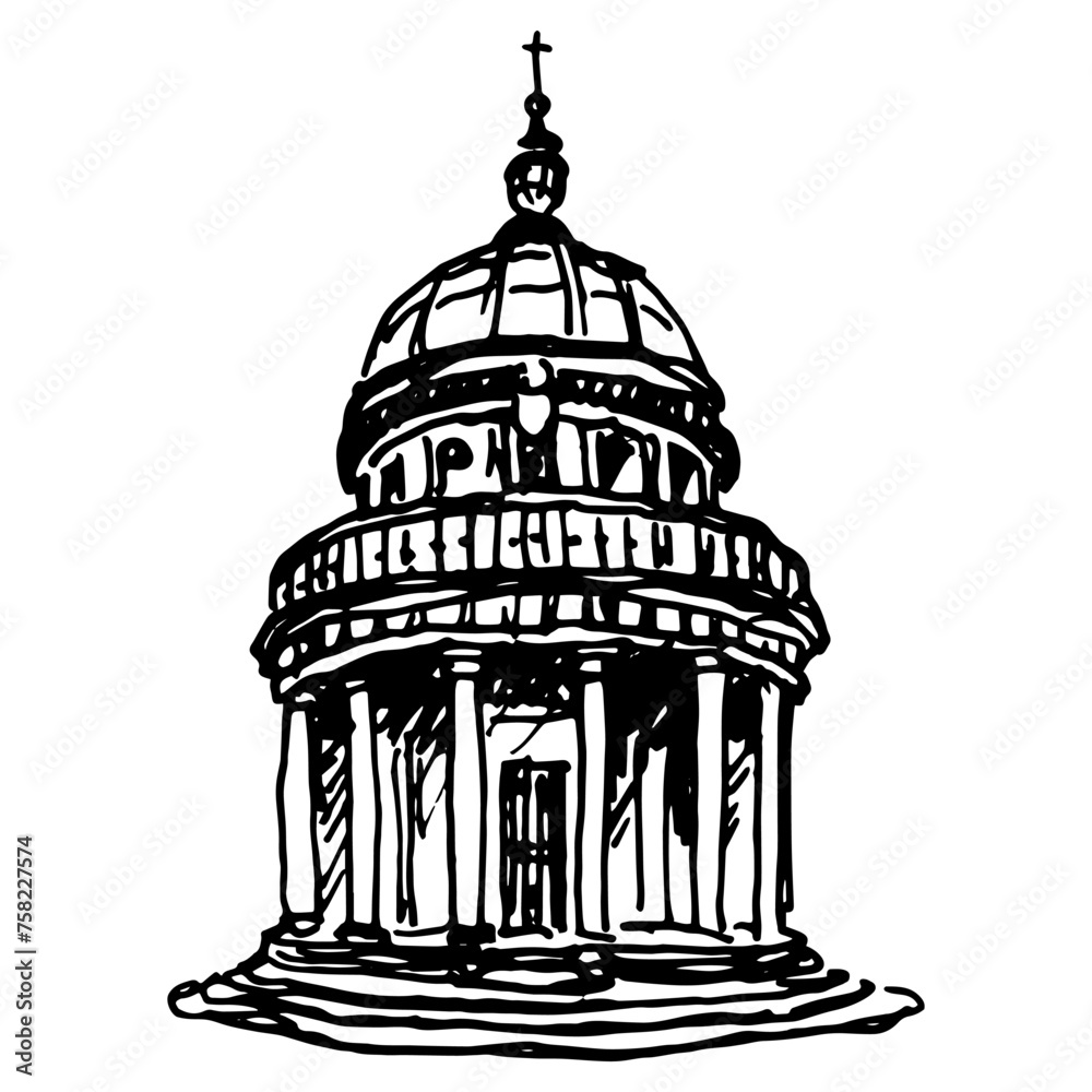 Tempietto of San Pietro in Montorio church in Rome, Italy. Renaissance ...