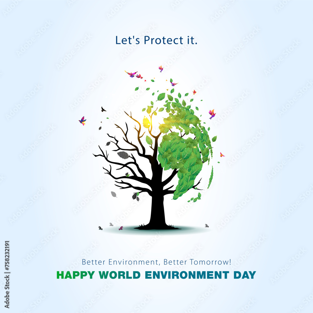 Vector illustration of World environment day 2024 theme. Greener Future ...