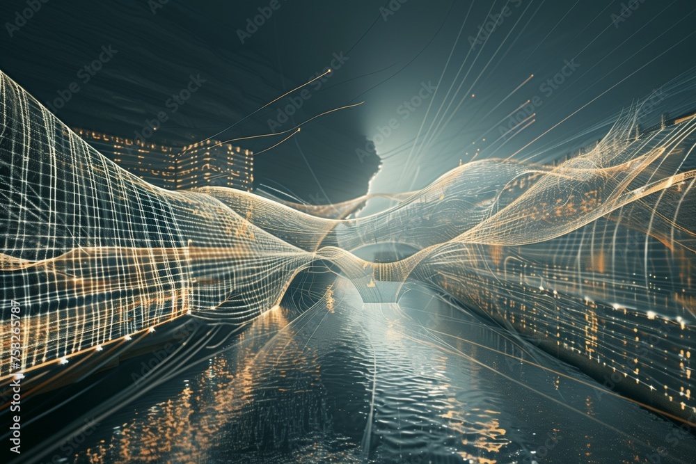 The intricate network of a large-scale hydroelectric dam, harnessing ...