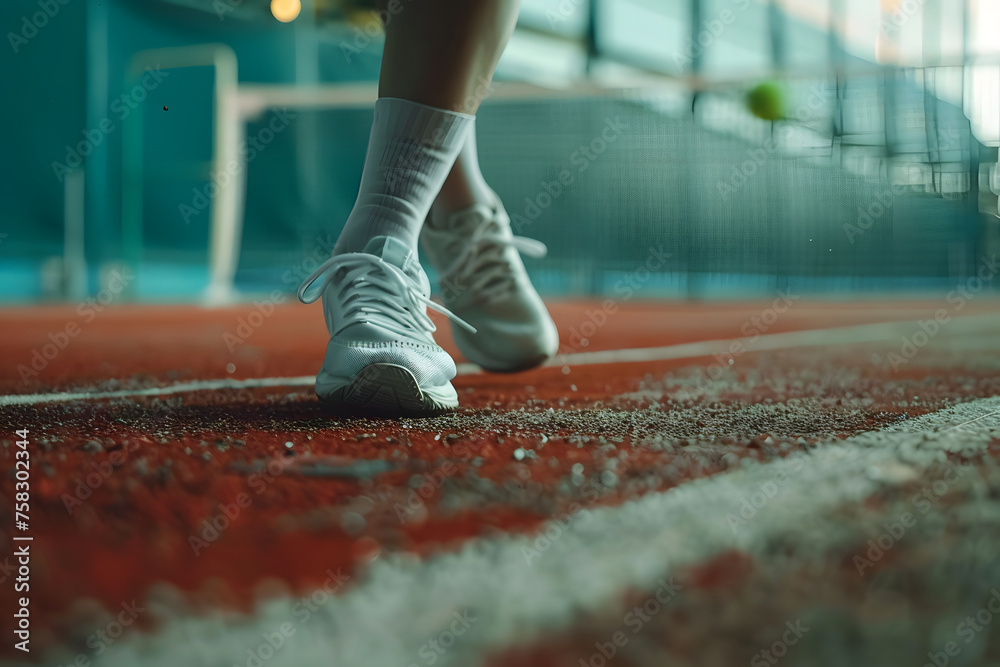 a tennis player's feet pivoting and sprinting across the court as they ...