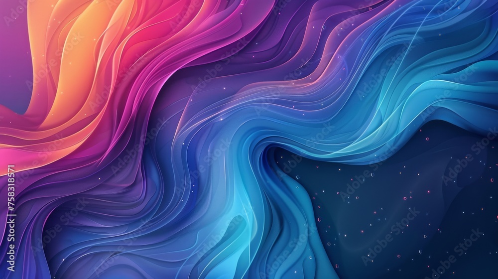 Pink and purple hues in cosmic abstract pattern with starry accents ...