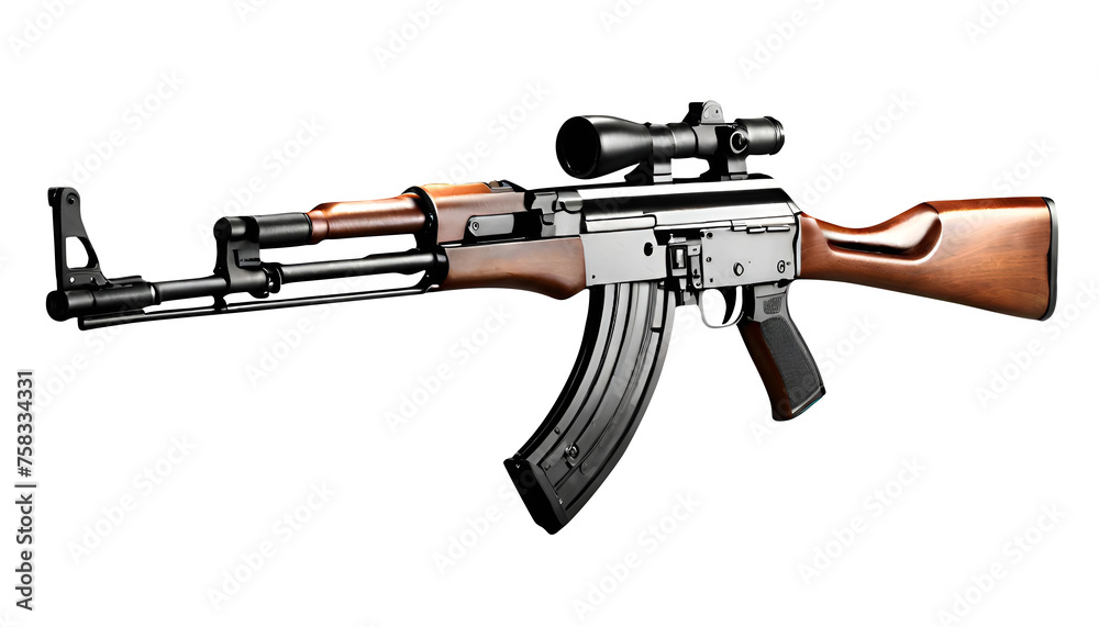 AK-47 png Аssault rifle AK-47 isolated png assault machine gun png Semi-Automatic Rifle png ...