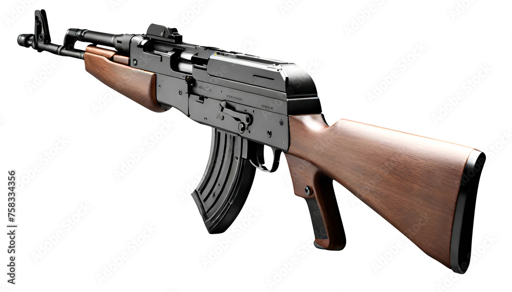AK-47 png Аssault rifle AK-47 isolated png assault machine gun png Semi ...
