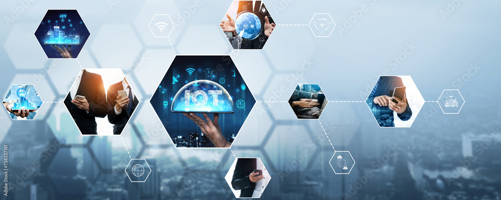 Communication technology , smart connection IOT and people network ...