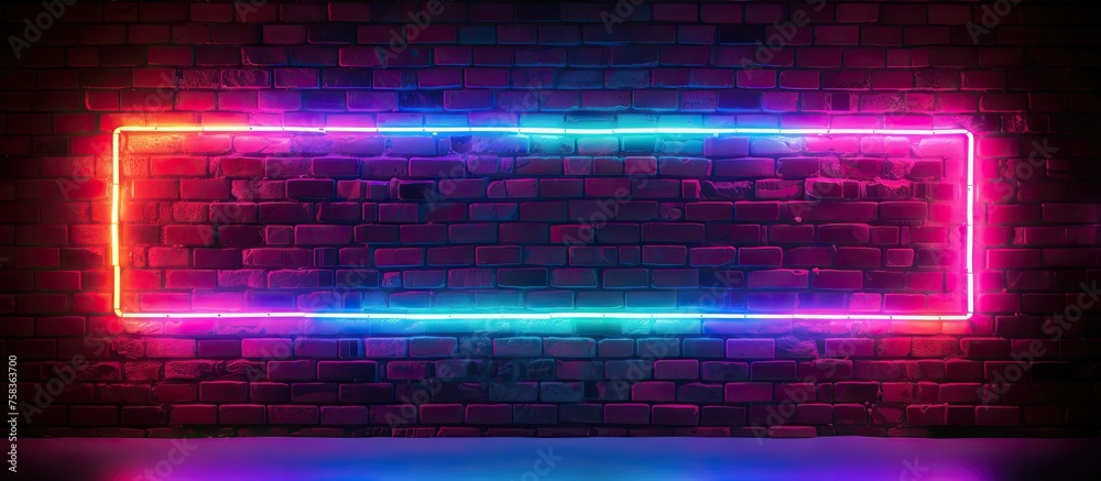 An Automotive lighting neon sign in Electric blue and Purple hues hangs ...