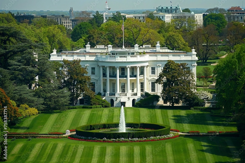 Photorealistic ai artwork of a fictional building based on the white ...