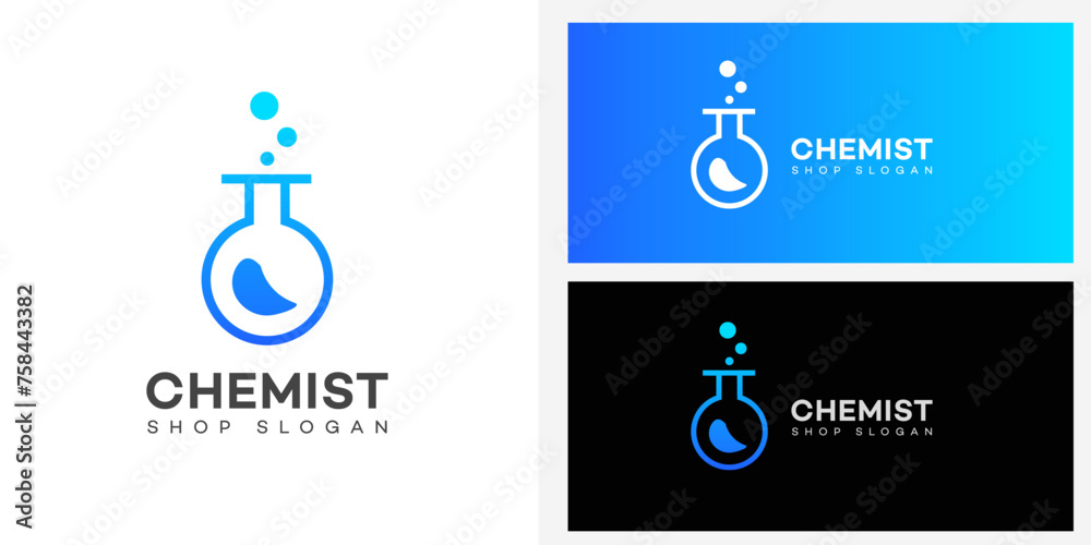 Chemist shop logo Icon Brand Identity Sign Symbol Template Stock Vector ...