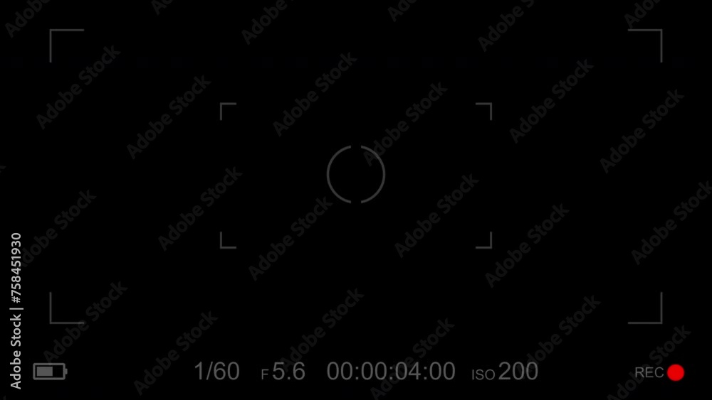 Camera frame viewfinder screen of video recorder DSLR camera frame ...
