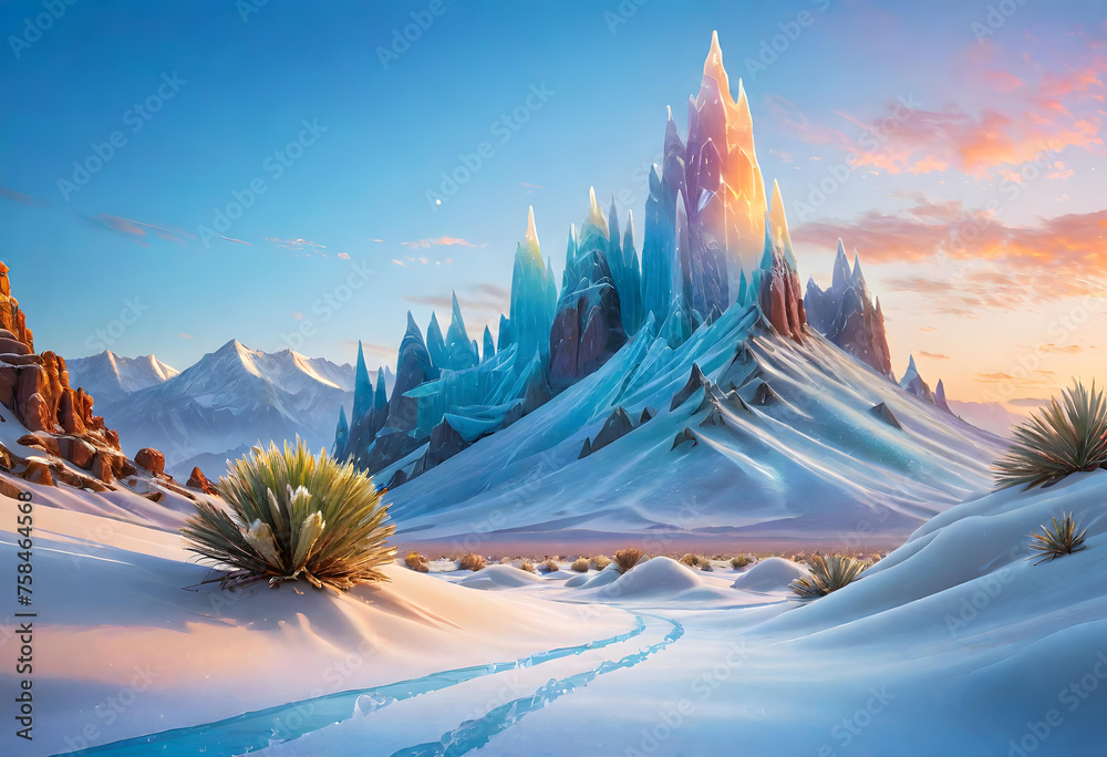 Frozen Desert Landscape, Landscape, Frozen, Desert, Winter, Snow, Cold ...