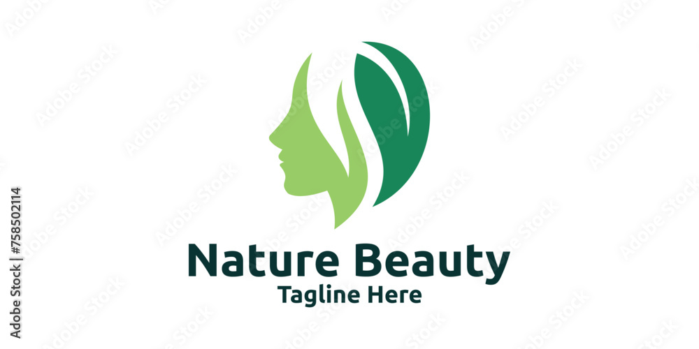 natural beauty logo design, logo design template, creative idea symbol ...