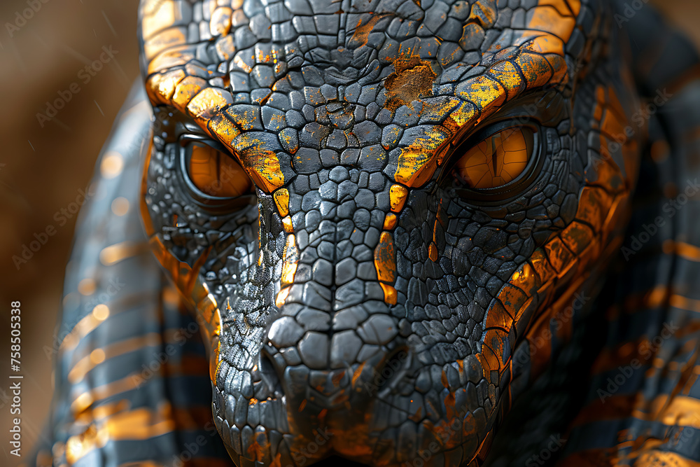 A striking depiction of Apophis, the ancient Egyptian deity symbolizing ...