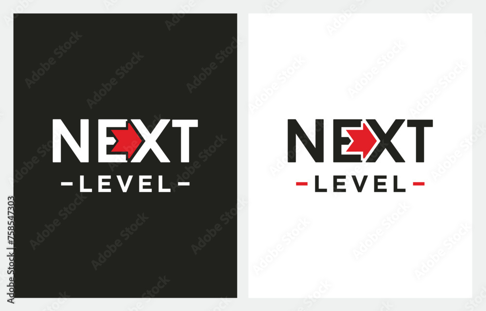 Next Level Lettering Minimalist Light logo design inspiration Stock ...