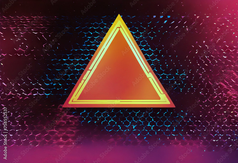 Triangular Halftone Texture Retrowave Vector Geometric Technology