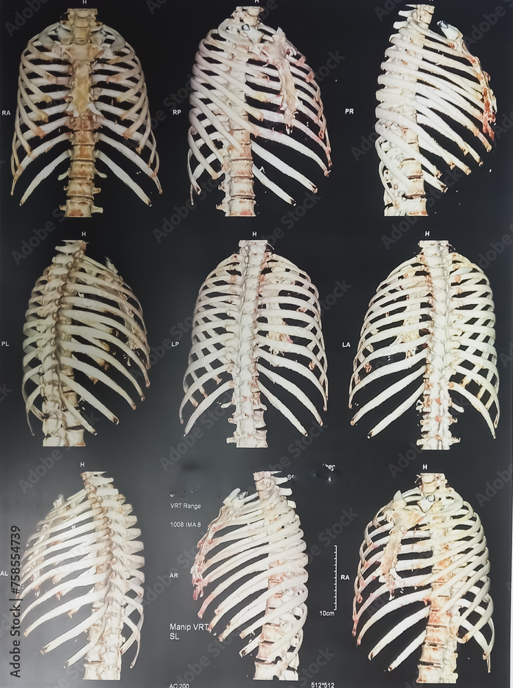 3d Ct Scan Bony Thorax Multiple Fractures Are Present Sternal Bone Fractures With Bilateral
