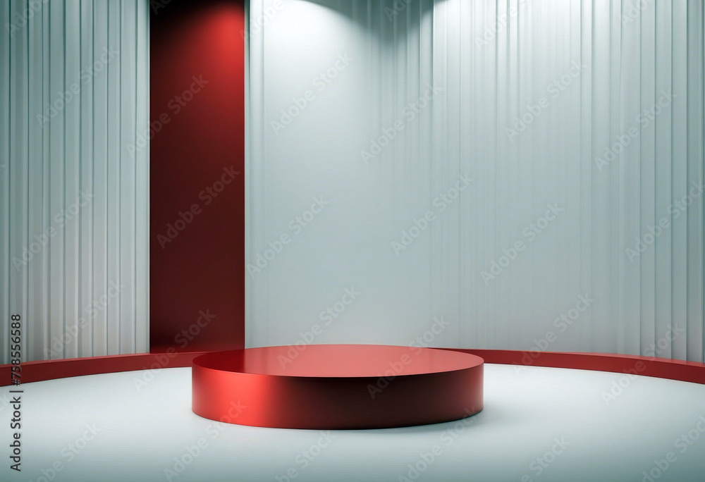 Exhibition modern rendering background splay stand backdrop empty ...