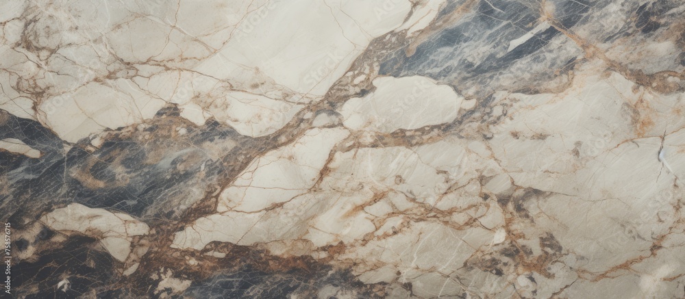 A detailed closeup of a bedrock marble counter top showcasing the ...