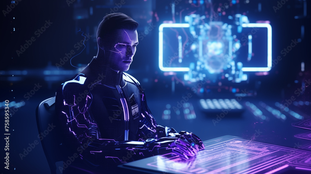 Ai technology, Artificial Intelligence. Chat bot technology smart robot ...