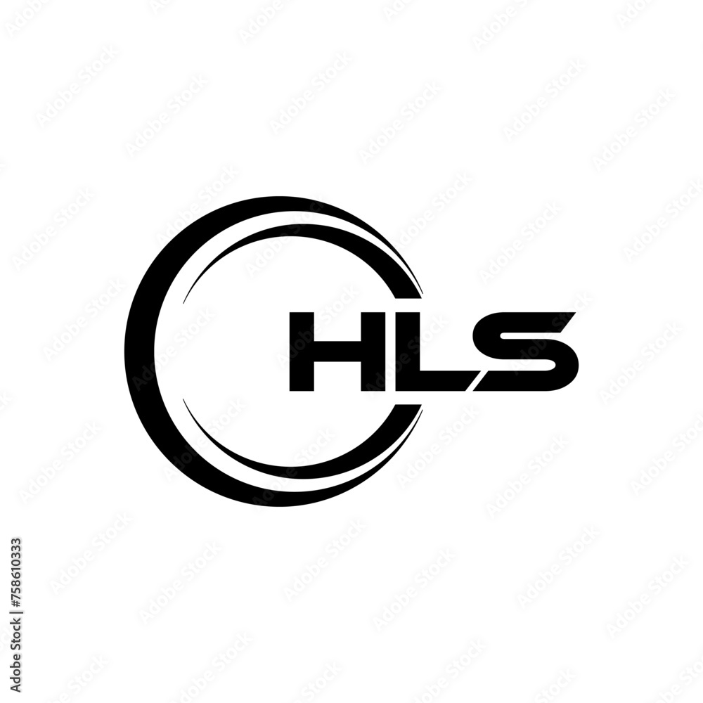 HLS letter logo design with white background in illustrator, cube logo ...