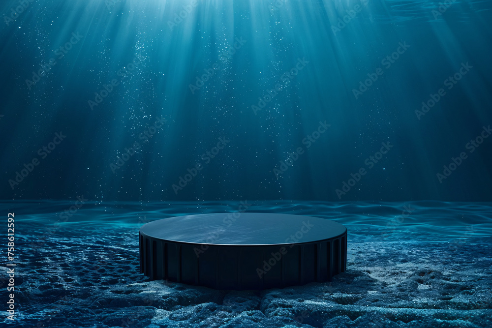 product podium display presentation with underwater background for ...