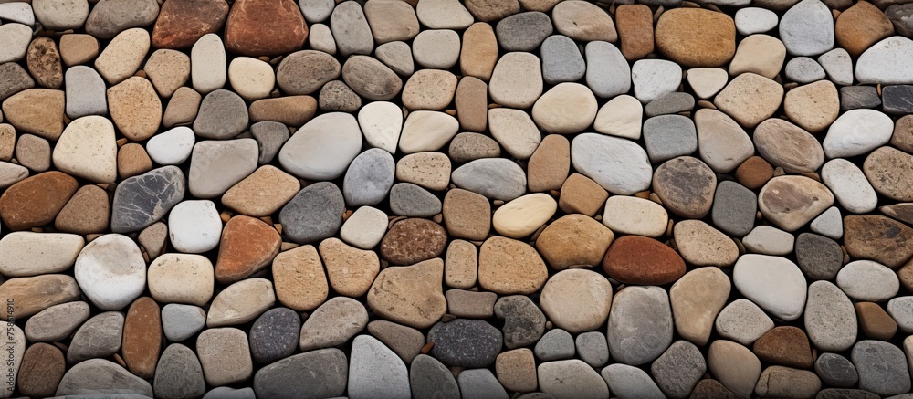 The picture showcases a variety of rocks including building material ...