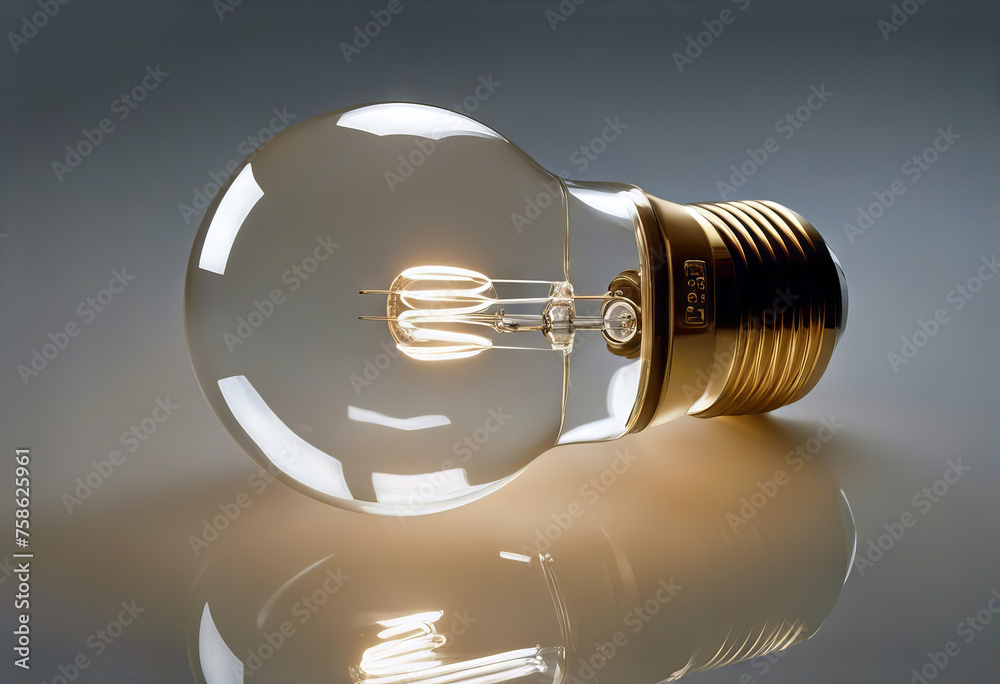 white isolated reflection lightbulb saver normal light bulb idea 2 ...