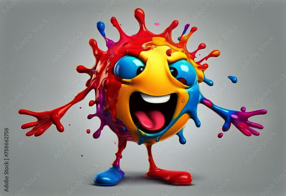 expression paint sticker attractive design element unique funny ...