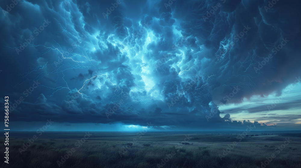 An awe-inspiring night sky is illuminated by the raw power of a ...