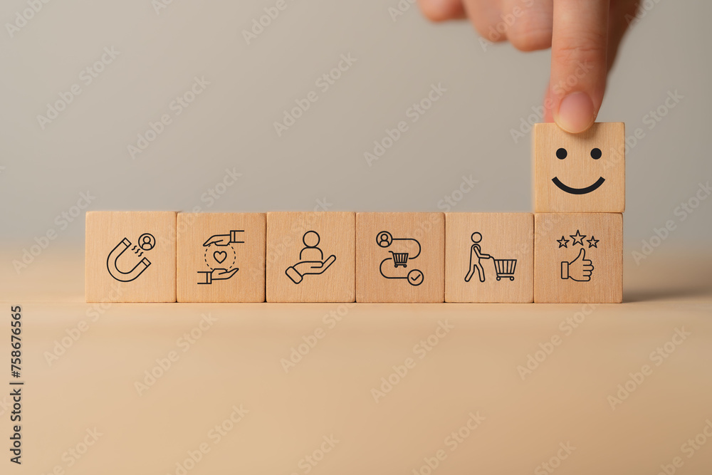 Positive customer experience concept. Increasing customer satisfaction ... Positive customer experience concept. Increasing customer satisfaction ...