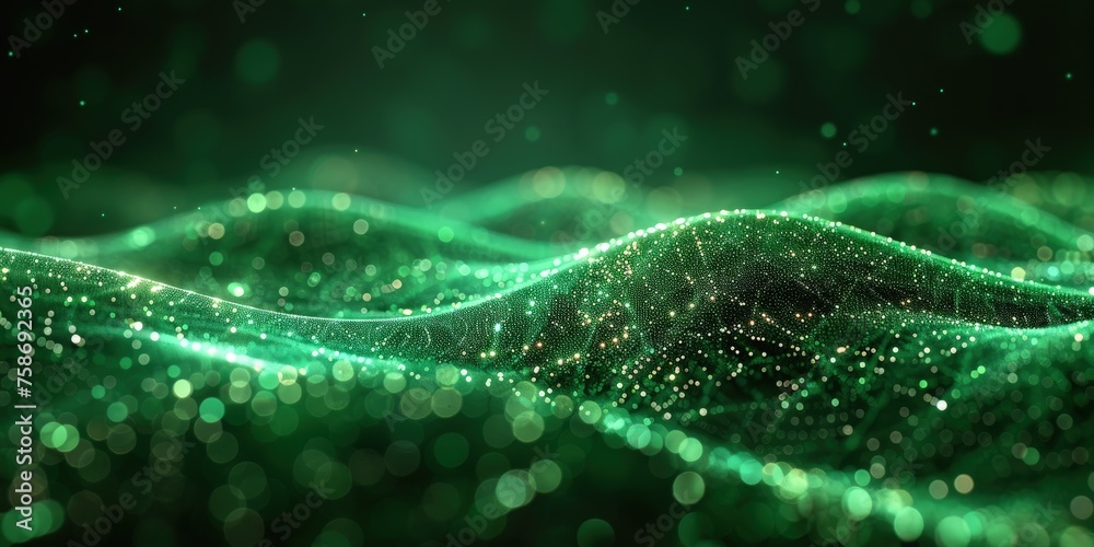 Graph network machine learning minimalistic green background design ...