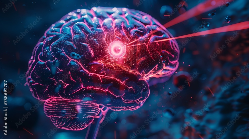 This image symbolizes the cutting-edge laser treatment, showcasing its ...