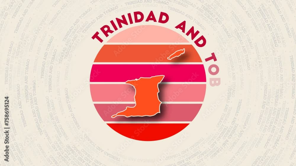 Vidéo Stock Trinidad and Tobago logo intro. Badge with the circular ...