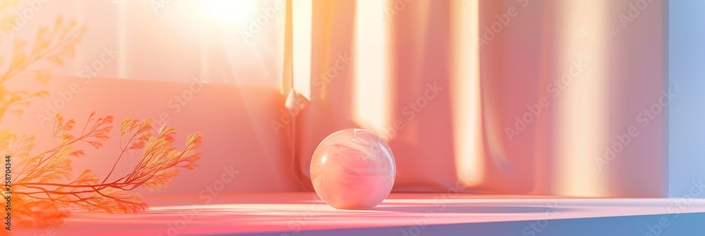 Abstract vibrant pastel pink peach fuzz and very peri pantone purple ...