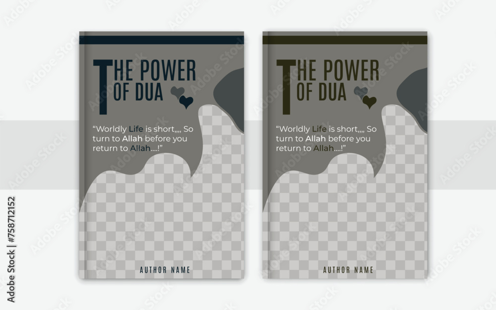 Realistic Islamic book cover design template Stock Vector | Adobe Stock