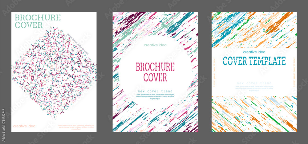 Abstract creative cover template. A new trend in the design of banners ...