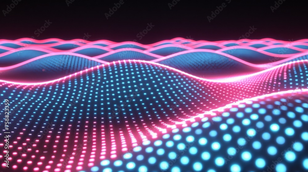 Abstract digital background with pixelated data stream, binary code ...