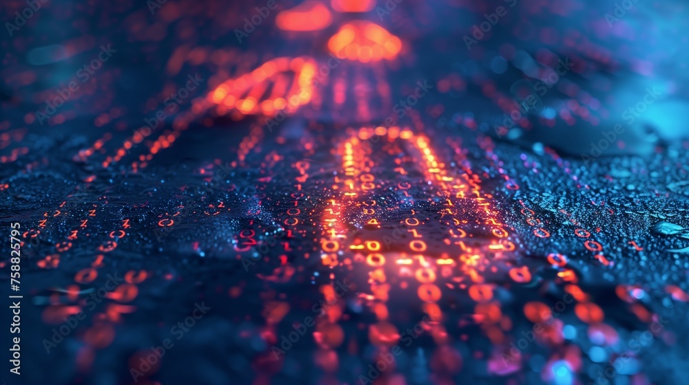 Cybersecurity Digital Footprints Made Of Binary Code Highlighting The Importance Of