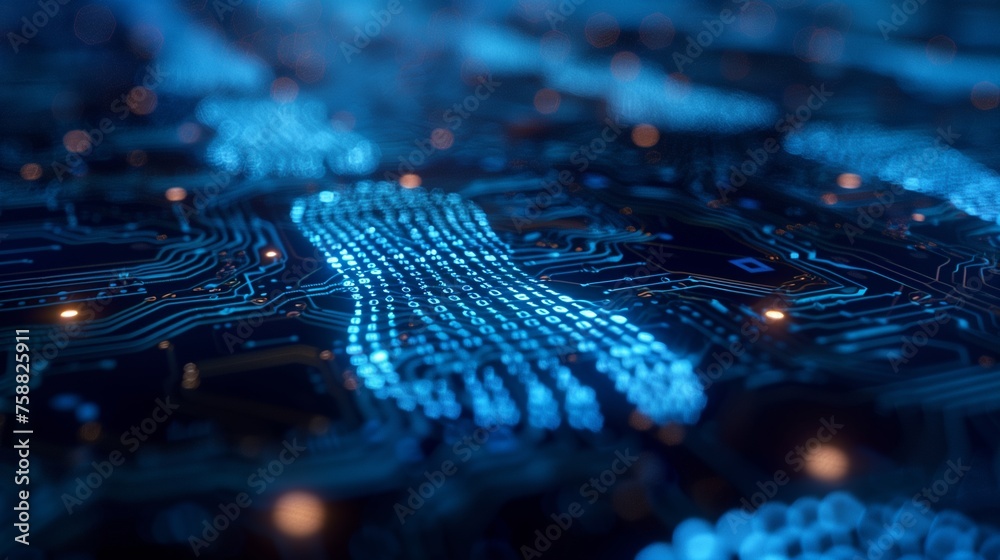 Cybersecurity Digital Footprints Made Of Binary Code Highlighting The Importance Of