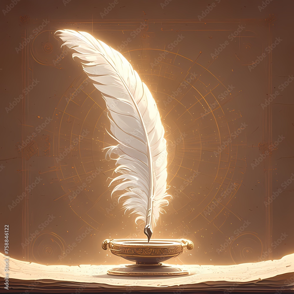Experience the Elegance of an Artist's Tool - A Fine Feather Quill Icon ...