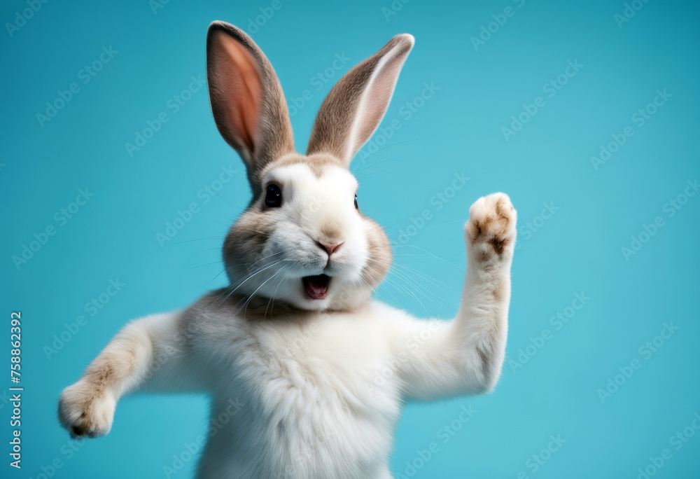 design head background Happy Concept card Rabbit family space spring ...