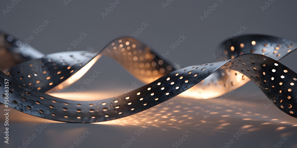 Ultra-sharp 3D mobius strip, with a metallic texture and dynamic ...