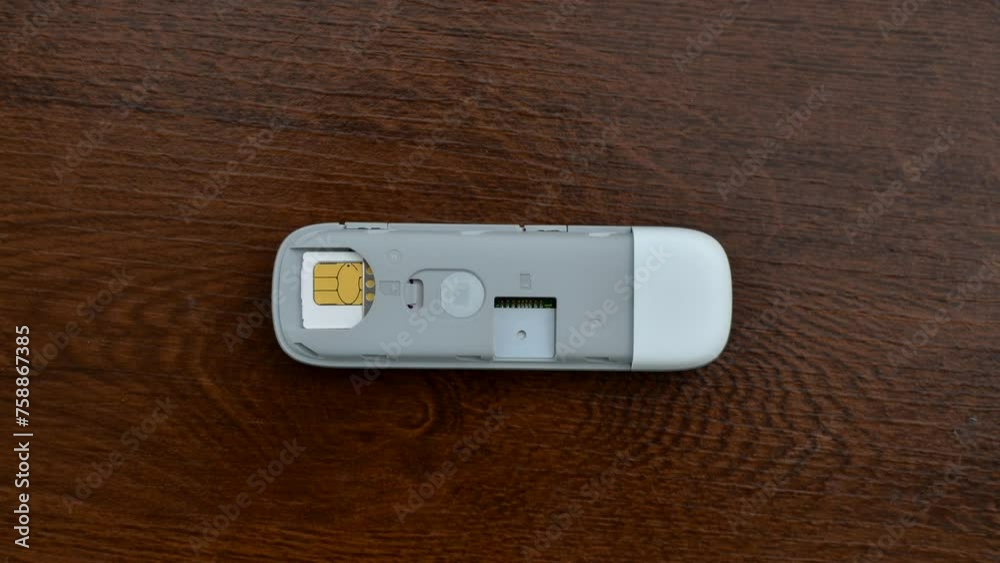 4G 5G 6G USB modem close-up, representing the advanced technology of ...