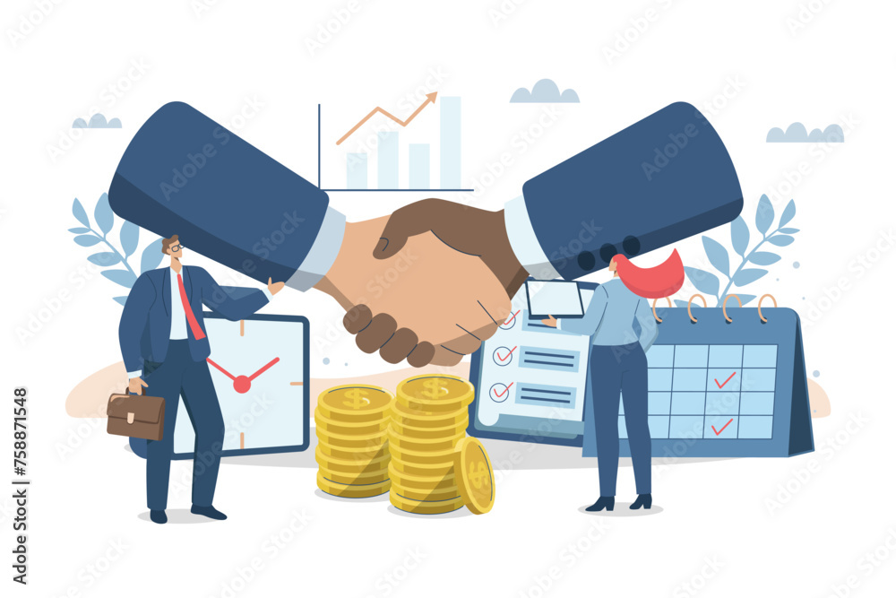 Success timing schedule, Manager team organize project calendar. Work ...